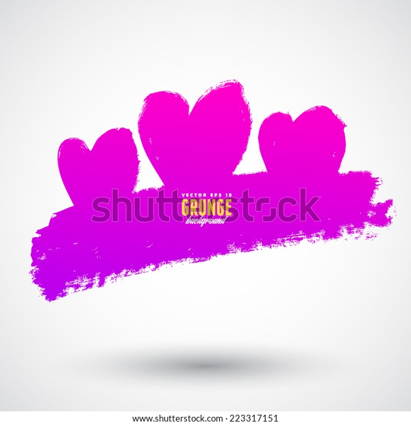 Graphic Grunge Hearts Ink Splatter Vector Stock Vector (Royalty Free ...
