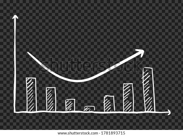 Graphic Illustration Chart Economic Raise After Stock Vector (Royalty ...