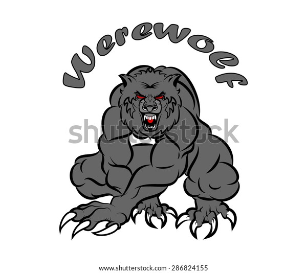 Graphic Mascot Vector Image Werewolf Logos Stock Vector (Royalty Free ...