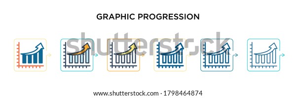 Graphic Progression Vector Icon 6 Different Stock Vector (Royalty Free ...