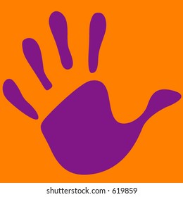 Graphic Purple Hand Stock Vector (Royalty Free) 619859 | Shutterstock