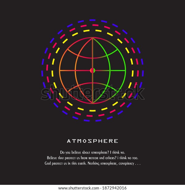 Graphic Tees Design Globe Atmosphere Symbol Stock Vector (Royalty Free ...