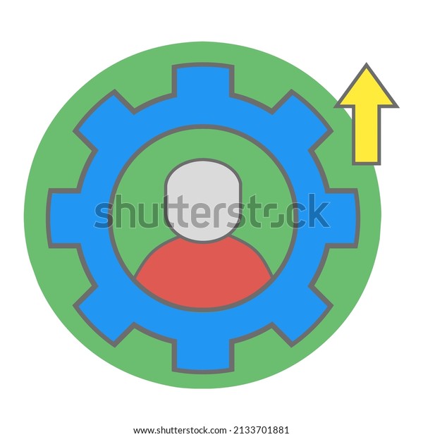 Graphic Vector Cartoon Illustration Personal Development Stock Vector ...