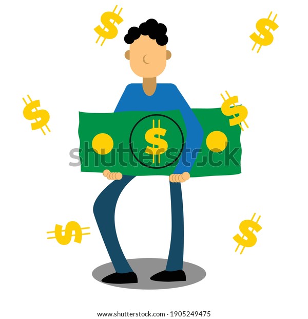 Graphic Vector Illustration Human Winning Prize Stock Vector (Royalty ...