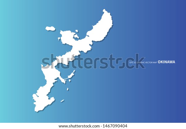 Graphic Vector Map Okinawa Japan Stock Vector (Royalty Free) 1467090404 ...