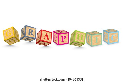 Graphic Written Alphabet Blocks Vector Illustration Stock Vector ...