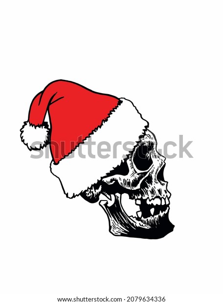 Graphical Drawing Mayan Skull Santa Claus Stock Vector (Royalty Free ...