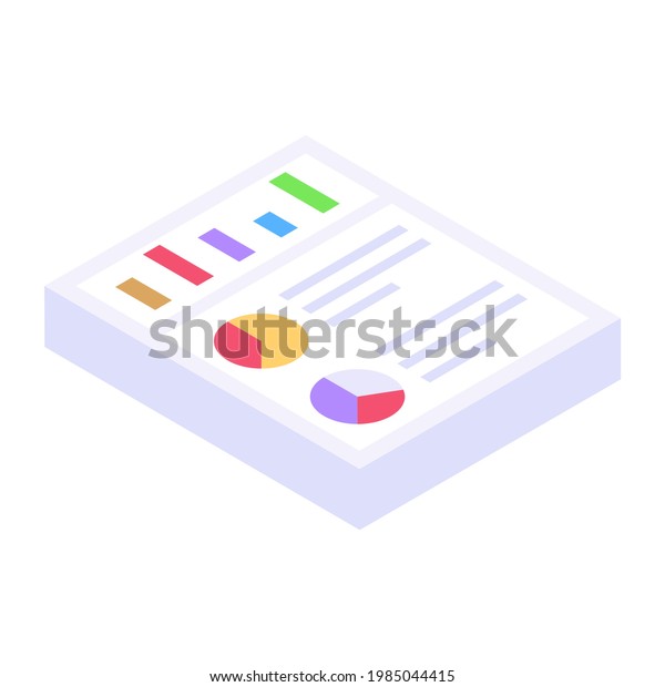 Graphical Representation Business Report Stock Vector (Royalty Free ...