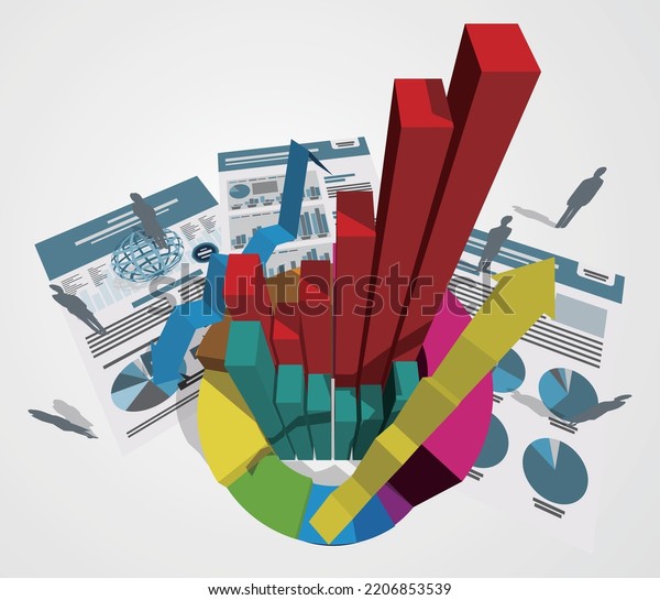 Graphical Representation People Survey Statistics Vector Stock Vector ...