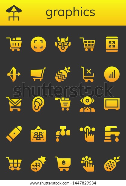 Graphics Icon Set 26 Filled Graphics Stock Vector (Royalty Free ...