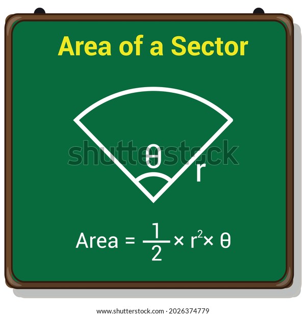 Graphics Showing Area Sector Mathematics Stock Vector (Royalty Free ...