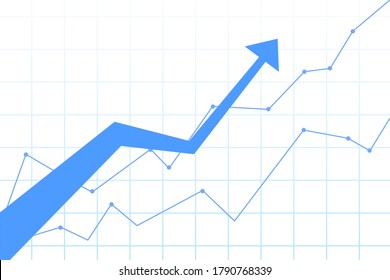 Vektor Stok Diagram Rising Diagram Graph Growth Vector (Tanpa Royalti ...