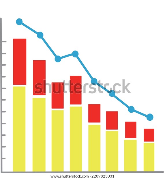 Graphs Visualize Economic Downturn Stock Vector (Royalty Free ...