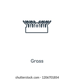 Grass Concept Line Icon Linear Grass Stock Vector (Royalty Free ...