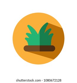 Grass Flat Icon Design Vector Template Stock Vector (Royalty Free ...