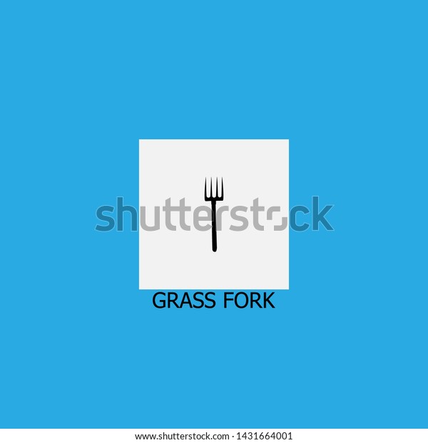 Grass Fork Icon Sign Signifier Vector Stock Vector (Royalty Free ...