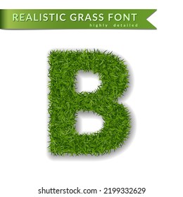 Grass Letter B Alphabet 3d Design Stock Vector (Royalty Free ...