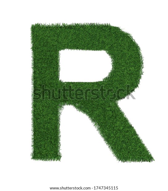 Grass Letter R Isolated On White Stock Vector (Royalty Free) 1747345115 ...