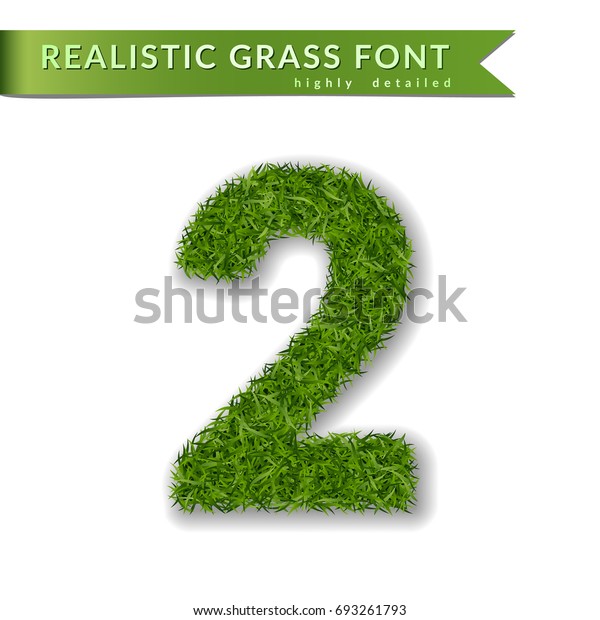 Grass Number 2 Green Number Two Stock Vector (Royalty Free) 693261793 ...