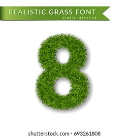 Grass Number Eight Green Number 8 Stock Vector (Royalty Free) 693261808 ...
