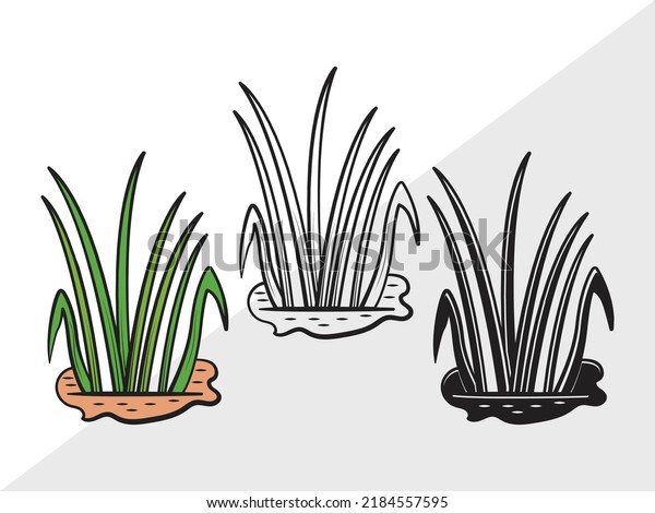 Grass Svg Printable Vector Illustration Stock Vector (Royalty Free ...