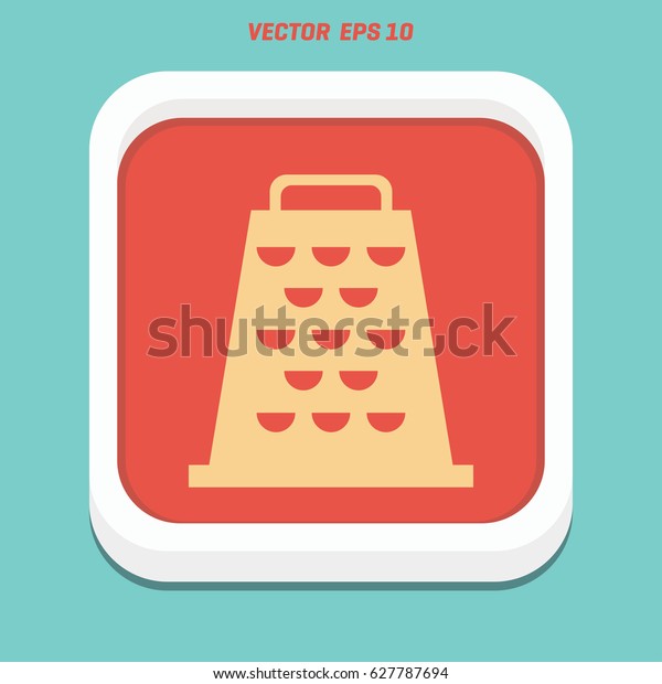 Grate Cooking Process Vector Illustration Kitchenware Stock Vector ...