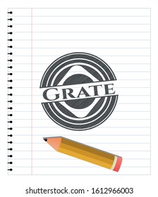 Grate Pencil Emblem Vector Illustration Detailed Stock Vector (Royalty ...