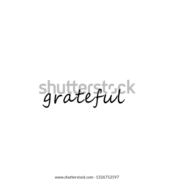 Grateful Typography Print Use Poster Flyer Stock Vector (Royalty Free ...