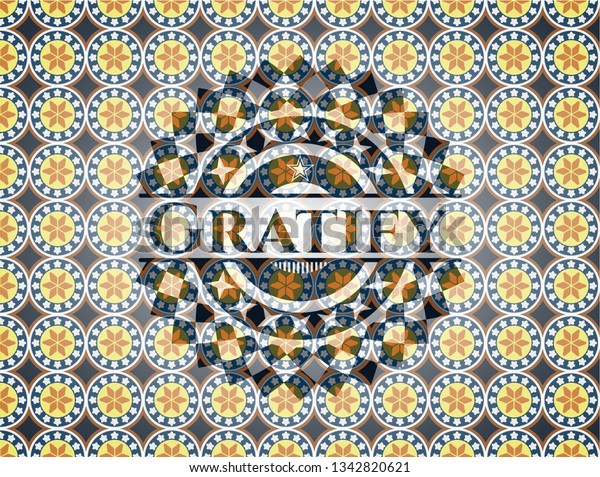 Gratify Arabic Style Badge Arabesque Decoration Stock Vector (Royalty Free) 1342820621 ...