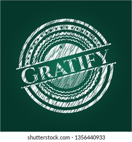 Gratify Chalkboard Emblem Stock Vector (Royalty Free) 1356440933 ...
