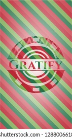 Gratify Christmas Emblem Background Stock Vector (Royalty Free ...