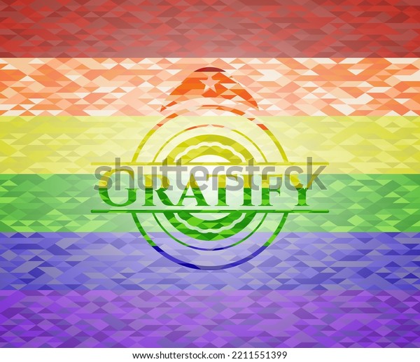 Gratify Lgbt Colors Emblem Vector Illustration Stock Vector (Royalty Free) 2211551399 | Shutterstock