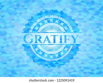 Gratify Light Blue Emblem Triangle Mosaic Stock Vector (Royalty Free ...