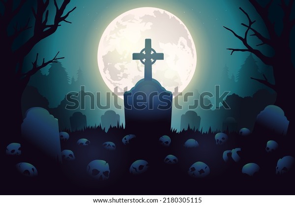 Gravestone Rip Blank Mock Cemetery No Stock Vector (Royalty Free ...