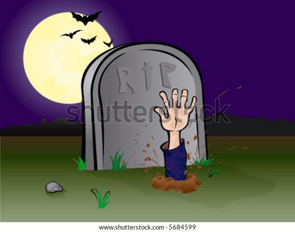 Graveyard Hand Halloween Stock Vector (Royalty Free) 5684599 | Shutterstock