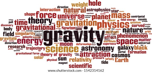 Gravity Word Cloud Concept Collage Made: vector de stock (libre de ...