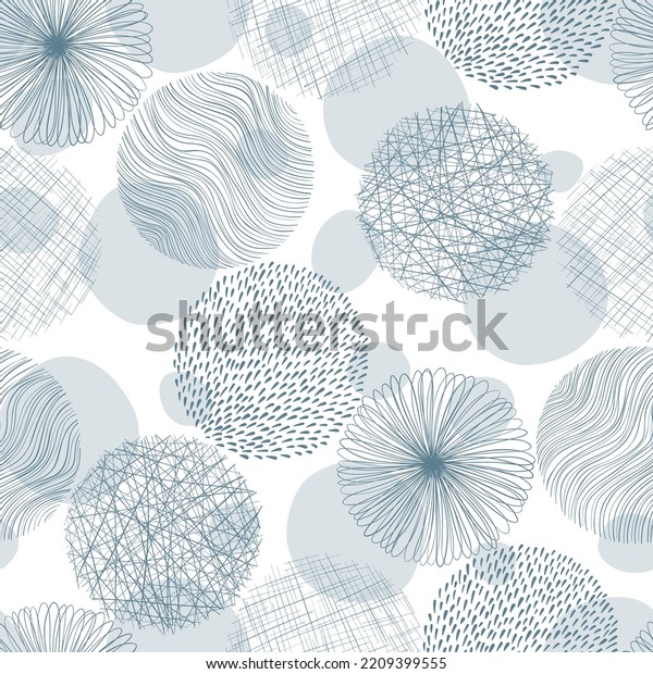 Gray Abstract Circle Textures Scribble Lines Stock Vector (Royalty Free ...