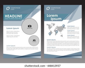 Gray Annual Report Brochure Flyer Design Stock Vector (Royalty Free ...