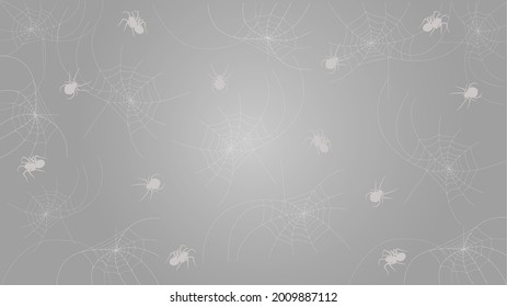 Gray Background Spiders On Spider Web Stock Vector (Royalty Free ...