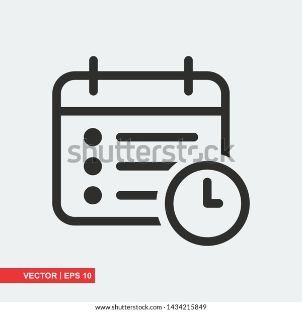 Gray Calendar Icon On White Background Stock Vector (Royalty Free ...
