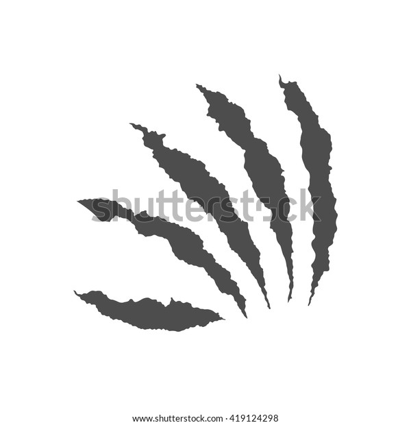 Gray Claws Ripping Ragged Claw Marks Stock Vector (Royalty Free ...