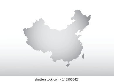 Gray Color China Map Dark Light Stock Vector (Royalty Free) 1455055424 ...