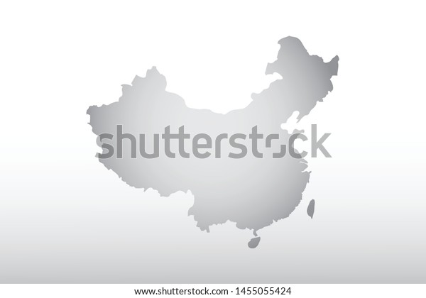 Gray Color China Map Dark Light Stock Vector (Royalty Free) 1455055424 ...