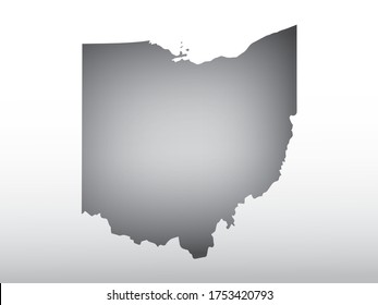 Ohio Map Vector Blue Color On Stock Vector (Royalty Free) 1938655429