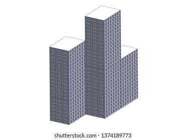 Gray Construction House White Background Stock Vector (Royalty Free ...