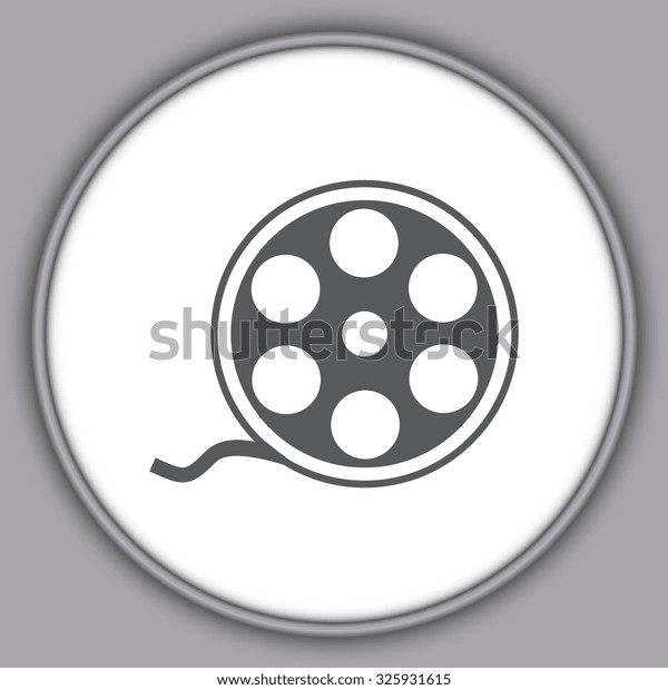 Gray Film Reel Vector Icon Stock Vector (Royalty Free) 325931615 ...