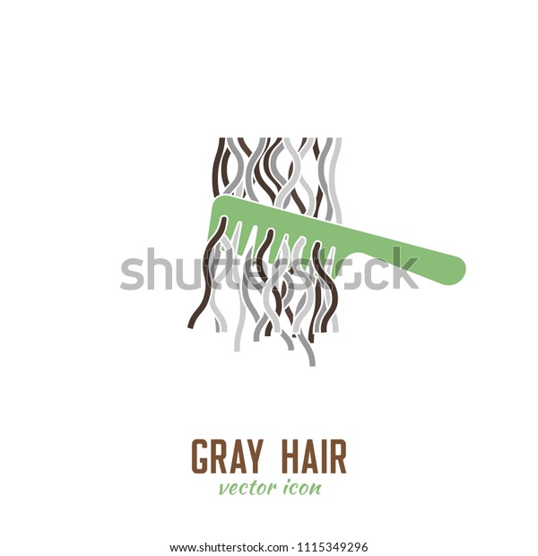 Gray Hair Icon Hair Problems Collection Stock Vector (Royalty Free ...