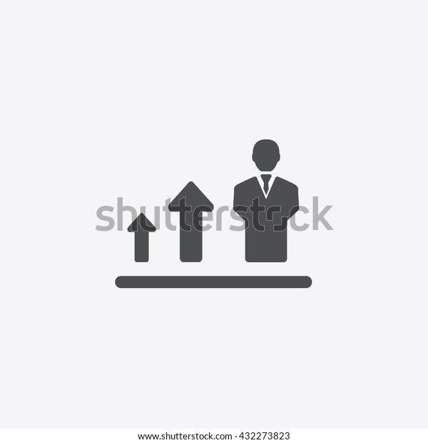Gray Human Arrows Goes Icon Vector Stock Vector (Royalty Free ...