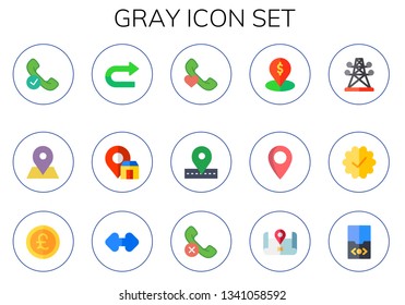 Gray Icon Set 15 Flat Gray Stock Vector (Royalty Free) 1341058592 ...