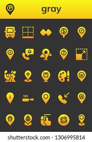 Gray Icon Set 26 Filled Gray Stock Vector (Royalty Free) 1306995814 ...